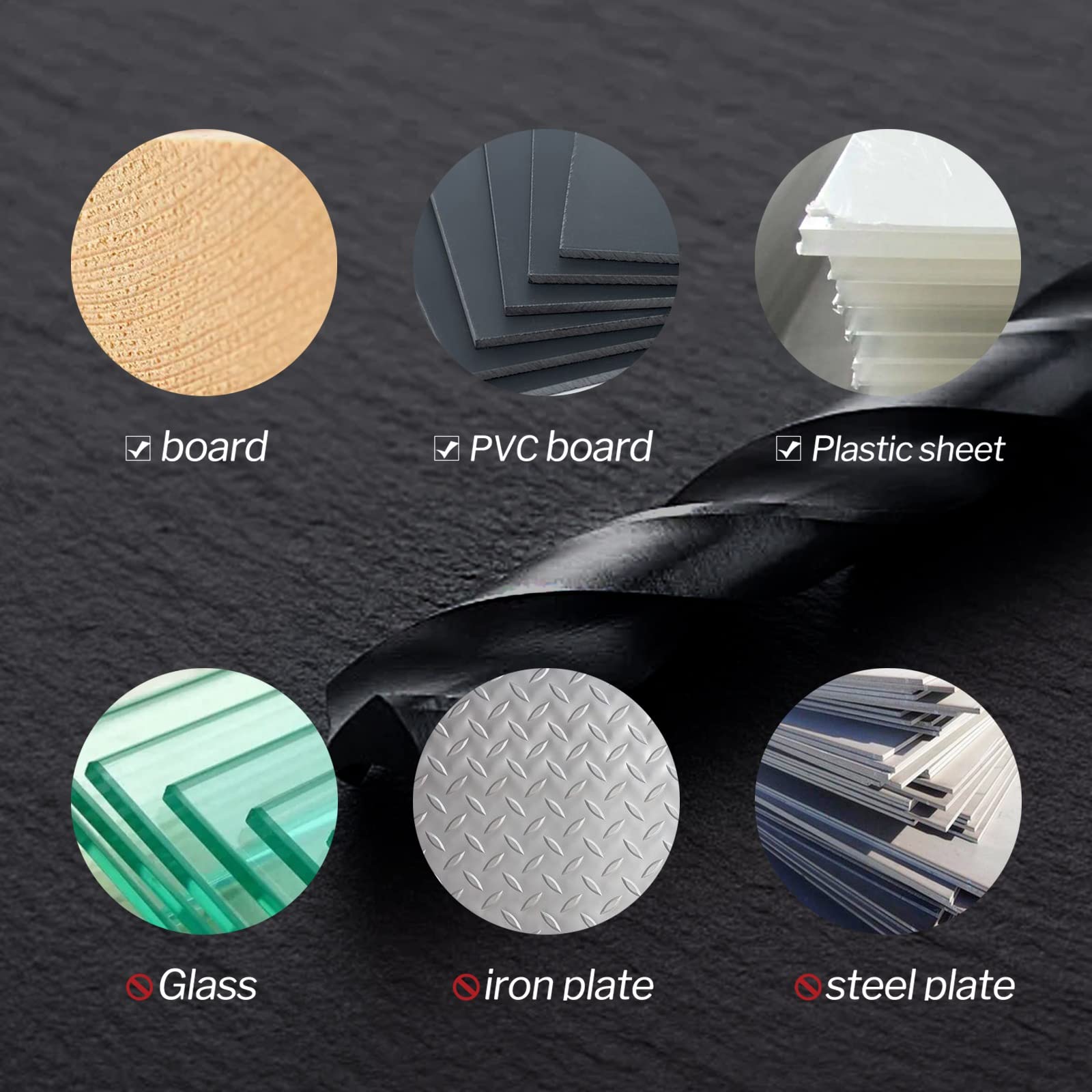 Columpro 7PCS HSS4241 Countersink Drill Bit Set,Wood Drill Bit Set,Wood High Speed Steel, Woodworking Carpentry Reamer,3-10mm,1 Free Hex Key Wrench Attached