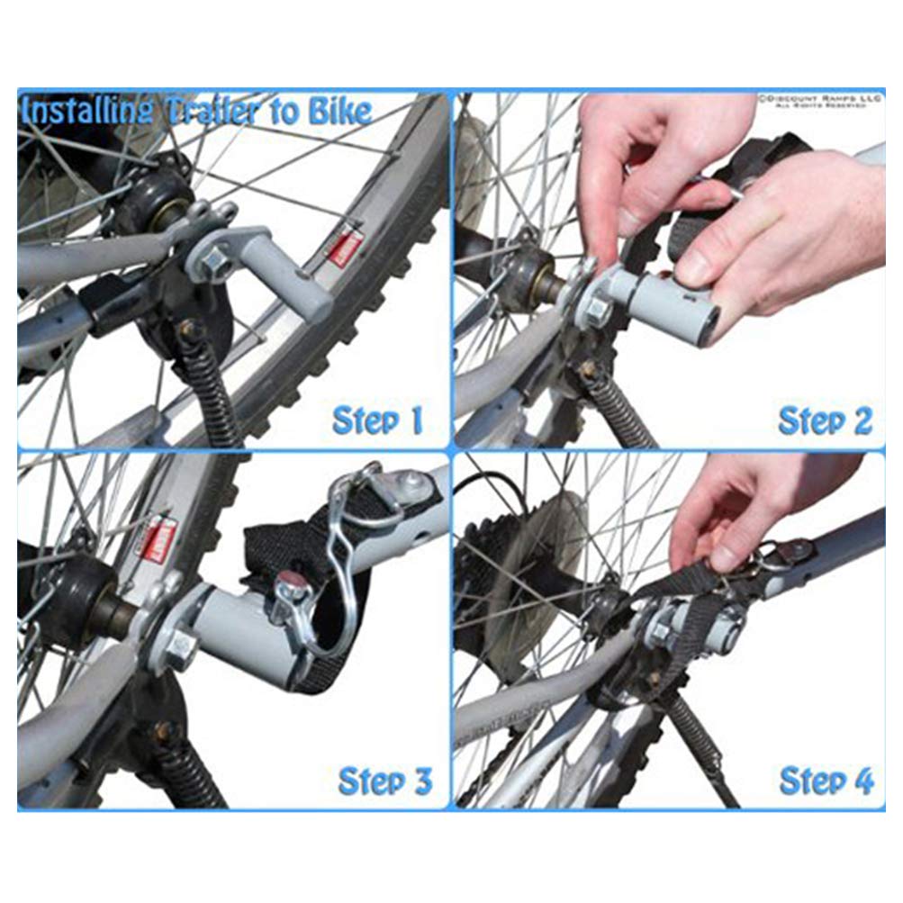 Balacoo Bike Trailer Hitch Coupler - Stainless Steel Hitch Angled Elbow Coupler Compatible with Child Trailer and Pets Stroller, Bicycle Bike Attachment