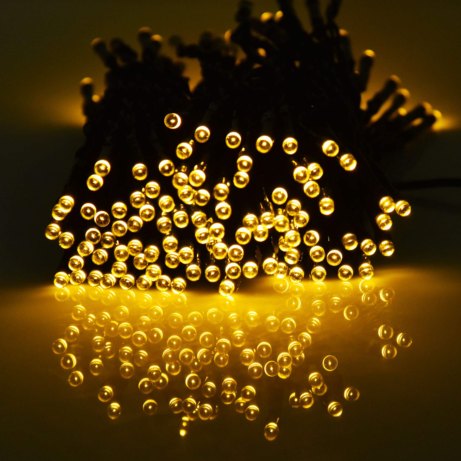 Bbrand Solar String Lights Outdoor, Christmas Lights with 8-Lighting Modes, Waterproof Decorative Lights for Garden, Patio, Home, Wedding, Party, Halloween, Christmas (Warm White, 200)