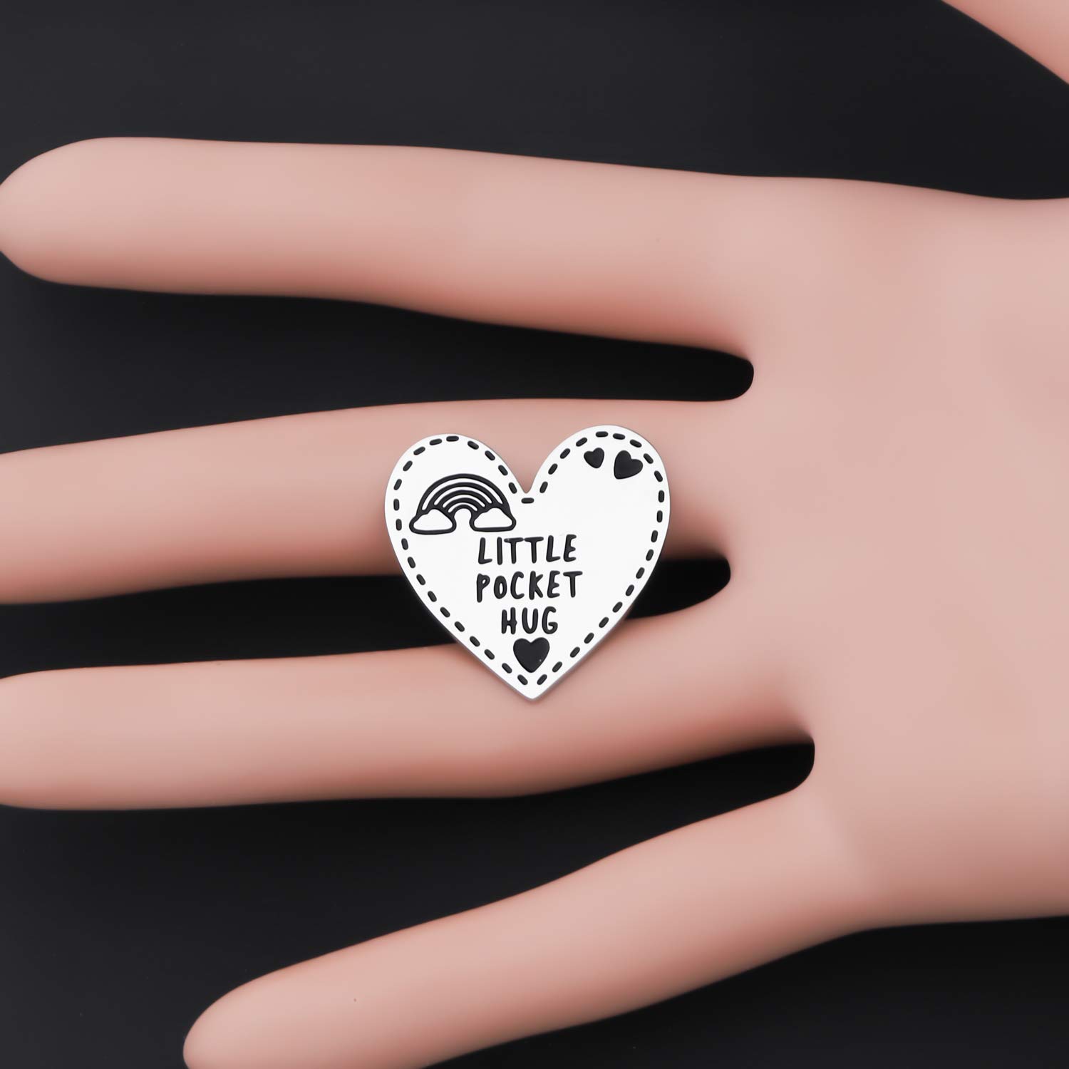 BLEOUK Pocket Hug Token For Long Distance Relationship Gift Thinking Of You Gift For Boyfriend Husband Mom Sister (Little pocket hug)