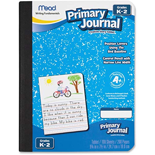 Mead Primary Journal, Narrow Ruled, 9-3/4"x7-1/2", WE Paper/BK Cvr