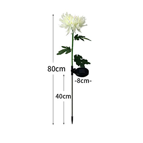 sknonr Outdoor Waterproof Garden Lawn Plug-in Light LED Solar Light Artificial Chrysanthemum Light Home Garden Decoration 3 Pieces, 80cm
