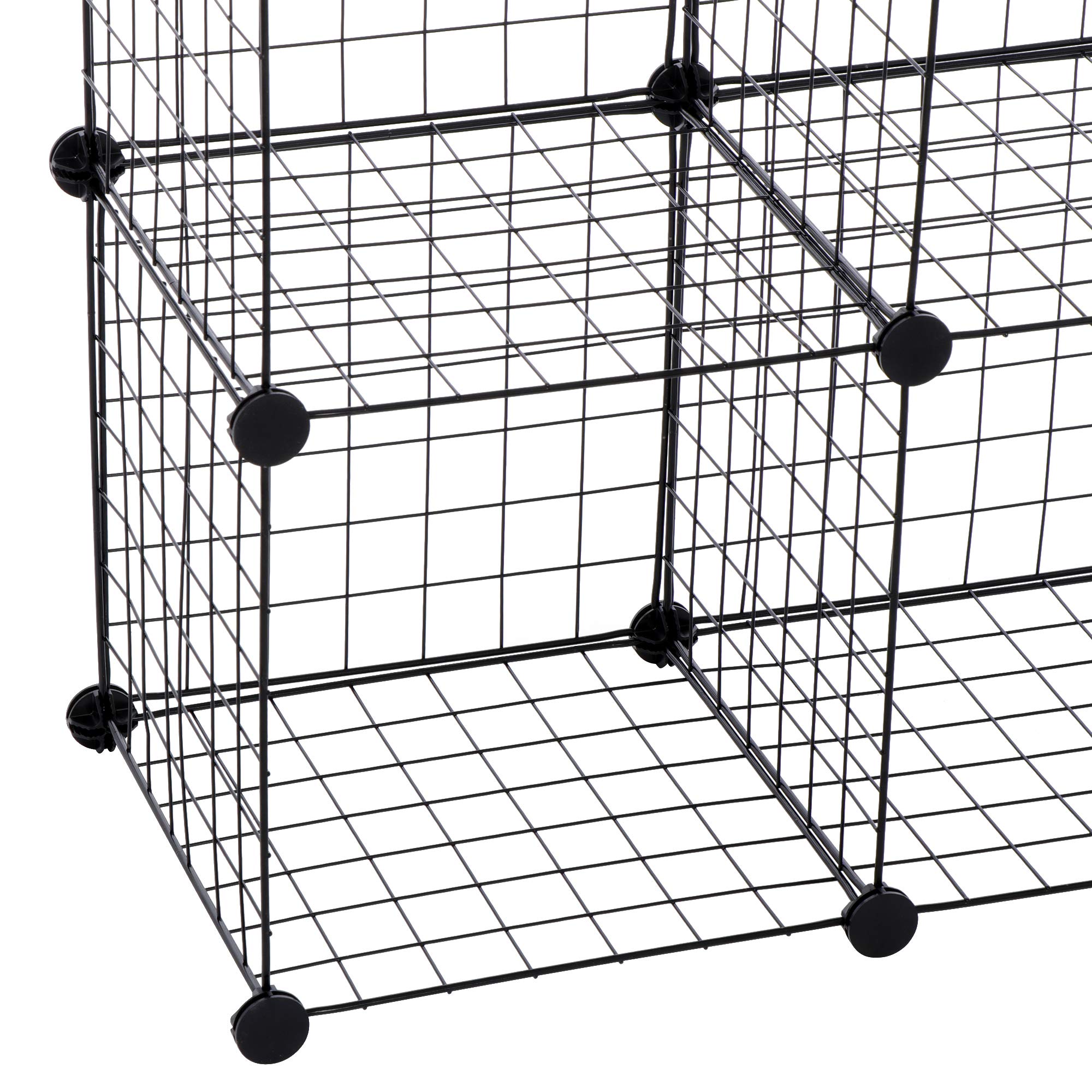 Saturnpower Wire Cube Storage Wardrobe, 12-Cube Metal Grid Storage,Stackable Modular Bookshelf Shelves, Storage Bins Shelving, DIY Closet Cabinet for Living Room, Bedroom, Office, Garage