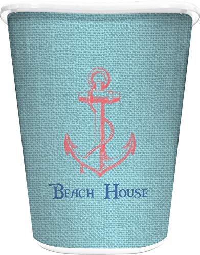 RNK Shops Chic Beach House Waste Basket - Single Sided (White)