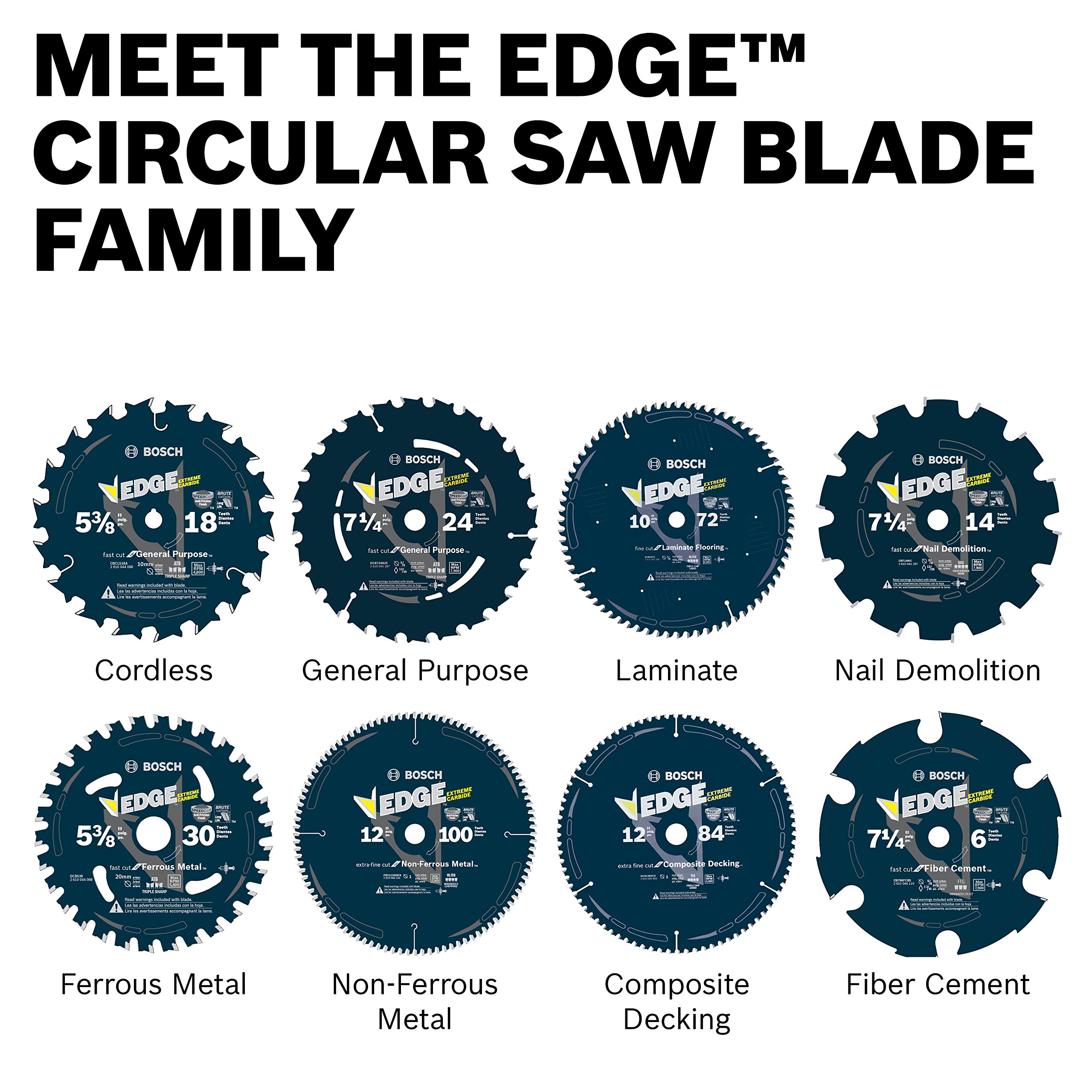 BOSCH DCB1040 Daredevil 10-Inch 40-Tooth General Purpose Circular Saw Blade , Blue