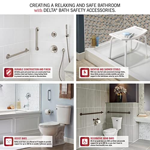 Delta Faucet DF595 Bath Safety Tub and Shower Seat in White