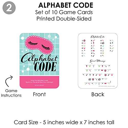 Big Dot of Happiness Spa Day - 4 Girls Makeup Party Games - 10 Cards Each - Gamerific Bundle