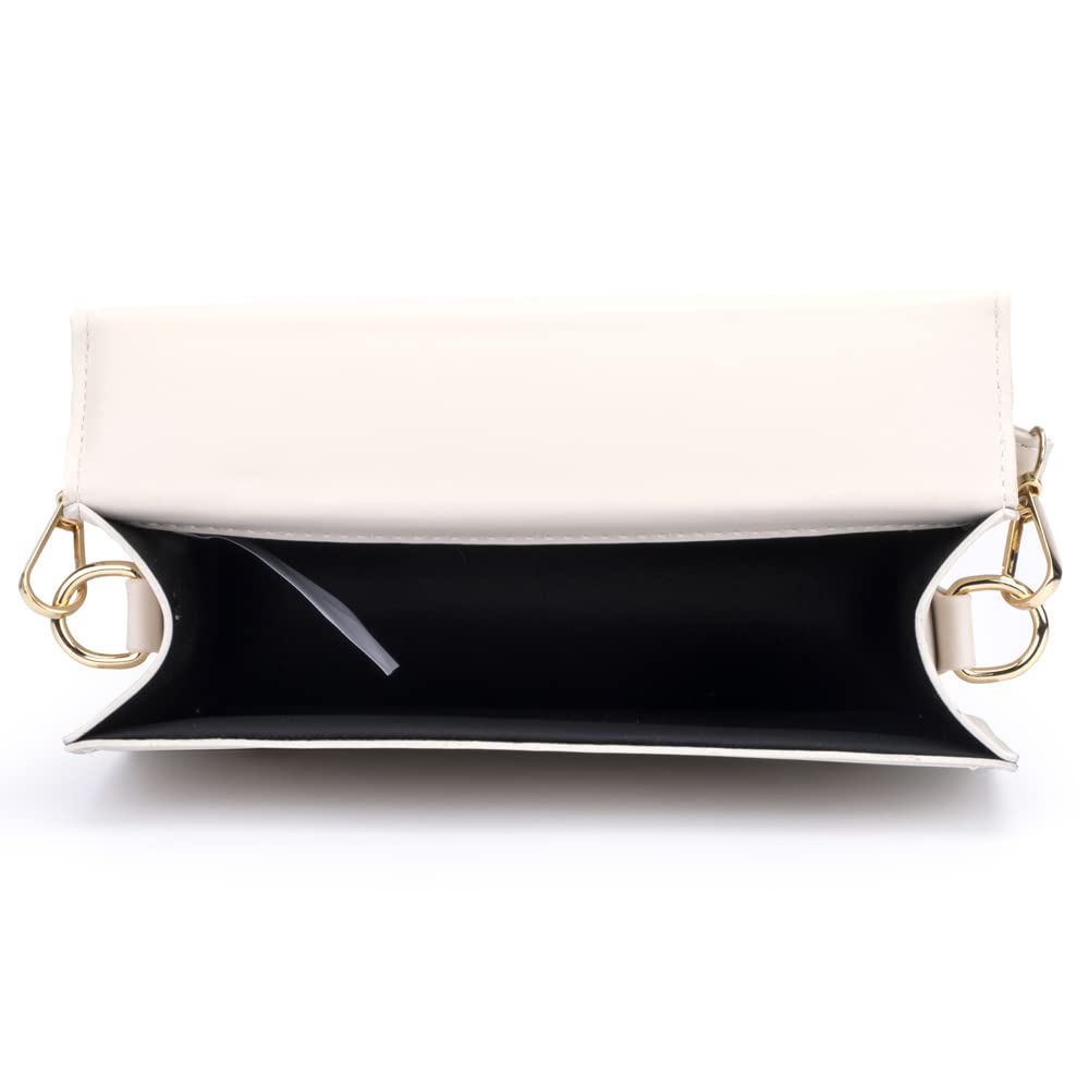 Olivia Miller Women's Fashion Kai Quilted Texture PU Vegan Leather w Front Flap n Removable Strap, Black Small Crossbody Bag, Evening Everyday Casual Work Purse Handbag