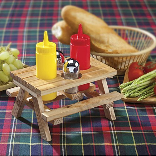 Wilcor Table Condiment Holder, One Size, Wood