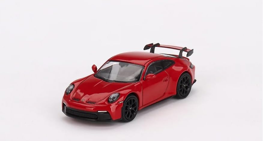 True Scale Miniatures Model Car Compatible with Porsche 911 (992) GT3 Guards Red 1/64 Diecast Model Car MGT00662