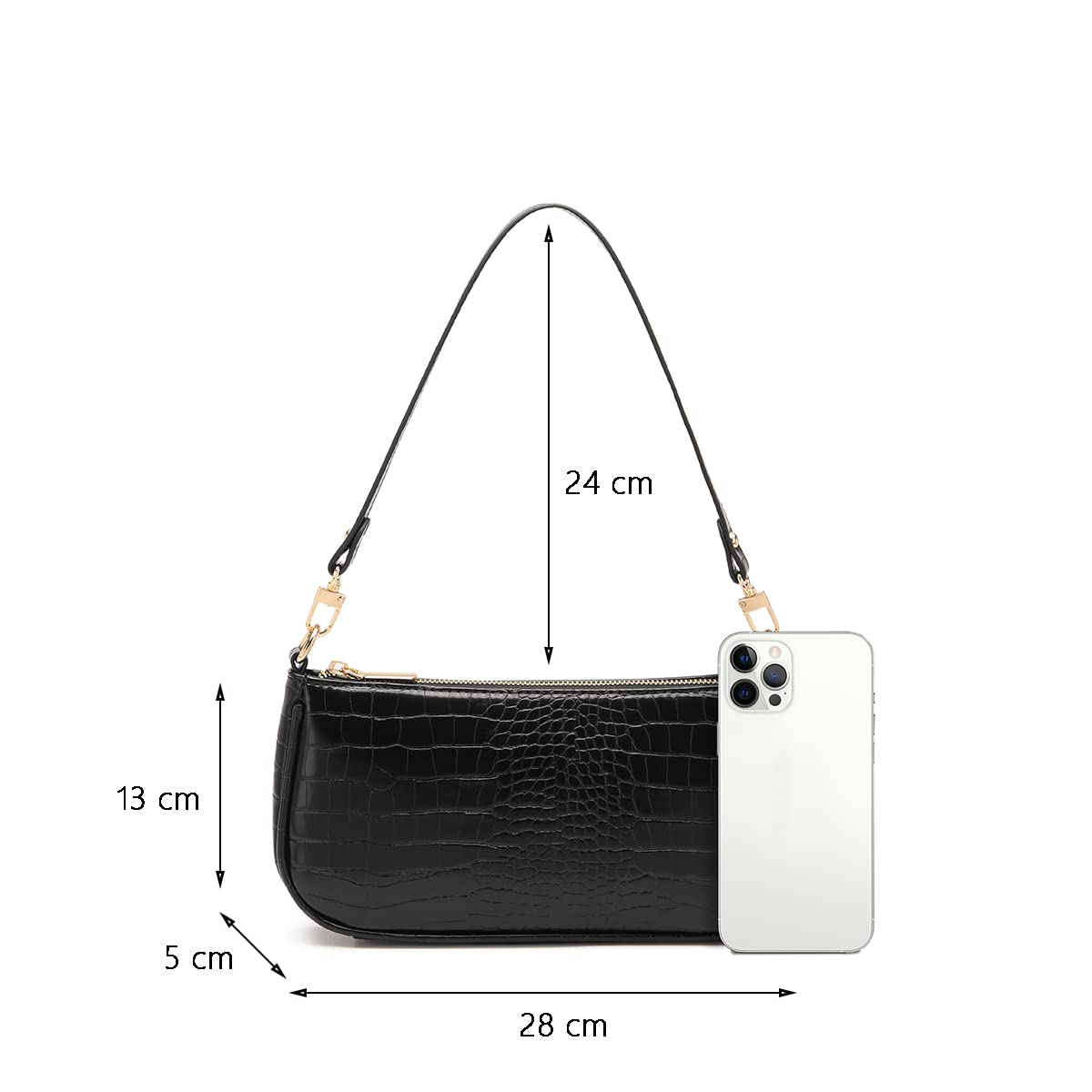 Barabum Quilted Tote Bag for Women,Black Shoulder Bag,Lightweight Tote Bag Work Bag