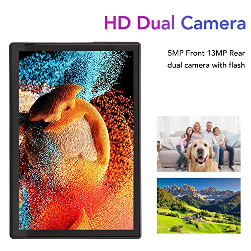 ciciglow 10.1 Inch Android Tablet pc, Ultra Portable 4GB 32GB Tablets, 1280x800 IPS Screen, Dual Card Dual Standby, 5500mah Battery, 5MP Front 13MP Rear, 2.4G/5G WiFi, Bluetooth(US)