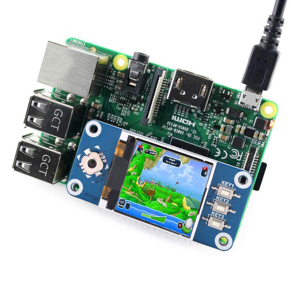 DAUERHAFT 1.44 inch LCD Screen Module, Large Power Ideal Replacement LCD Screen for Raspberry Pi Convenient for Raspberry Pi 2B / 3B / Zero/Zero W