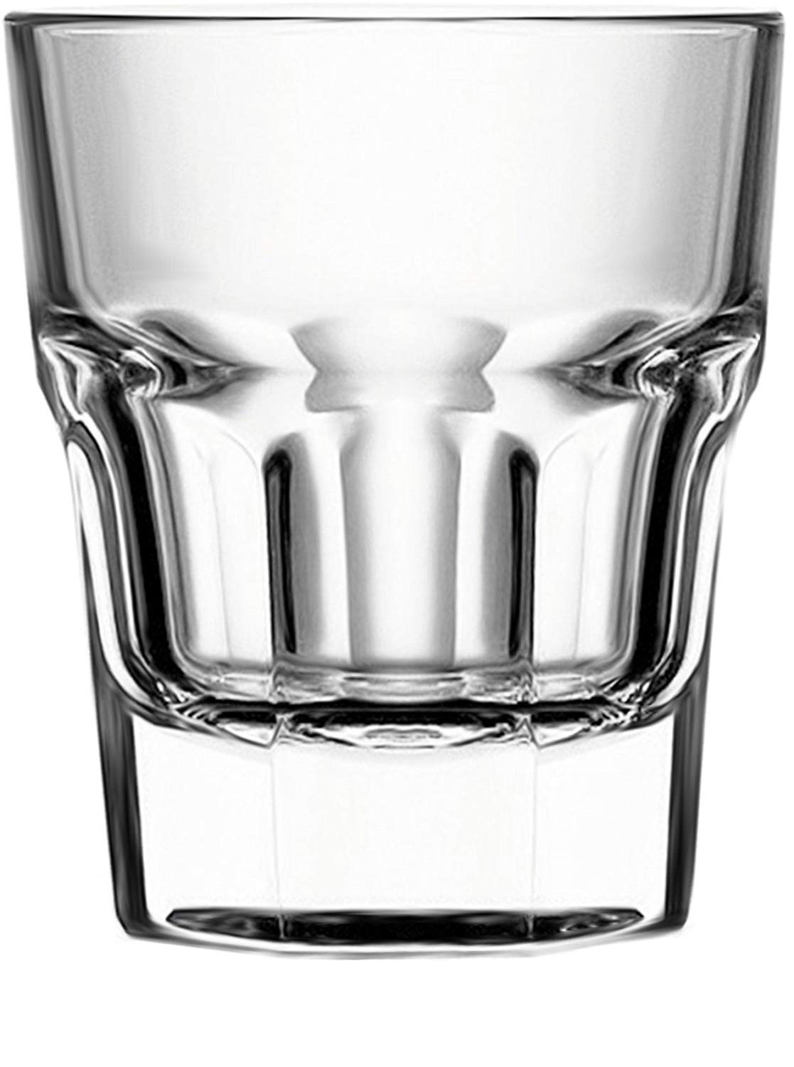 Circleware Scorchers Shot, Set of 6 Heavy Base Glassware Drinking Glass Cups for Whiskey, Vodka, Brandy, Bourbon and Liquor Beverage Bar Dining Decor Gifts, 1.5 oz, Clear