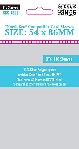 Sleeve Kings North Sea Compatible Sleeves 54 X 86 mm (4x110 Pack, 440 Sleeves)