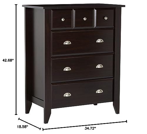 Sauder Shoal Creek 4-Drawer Chest, Jamocha Wood finish