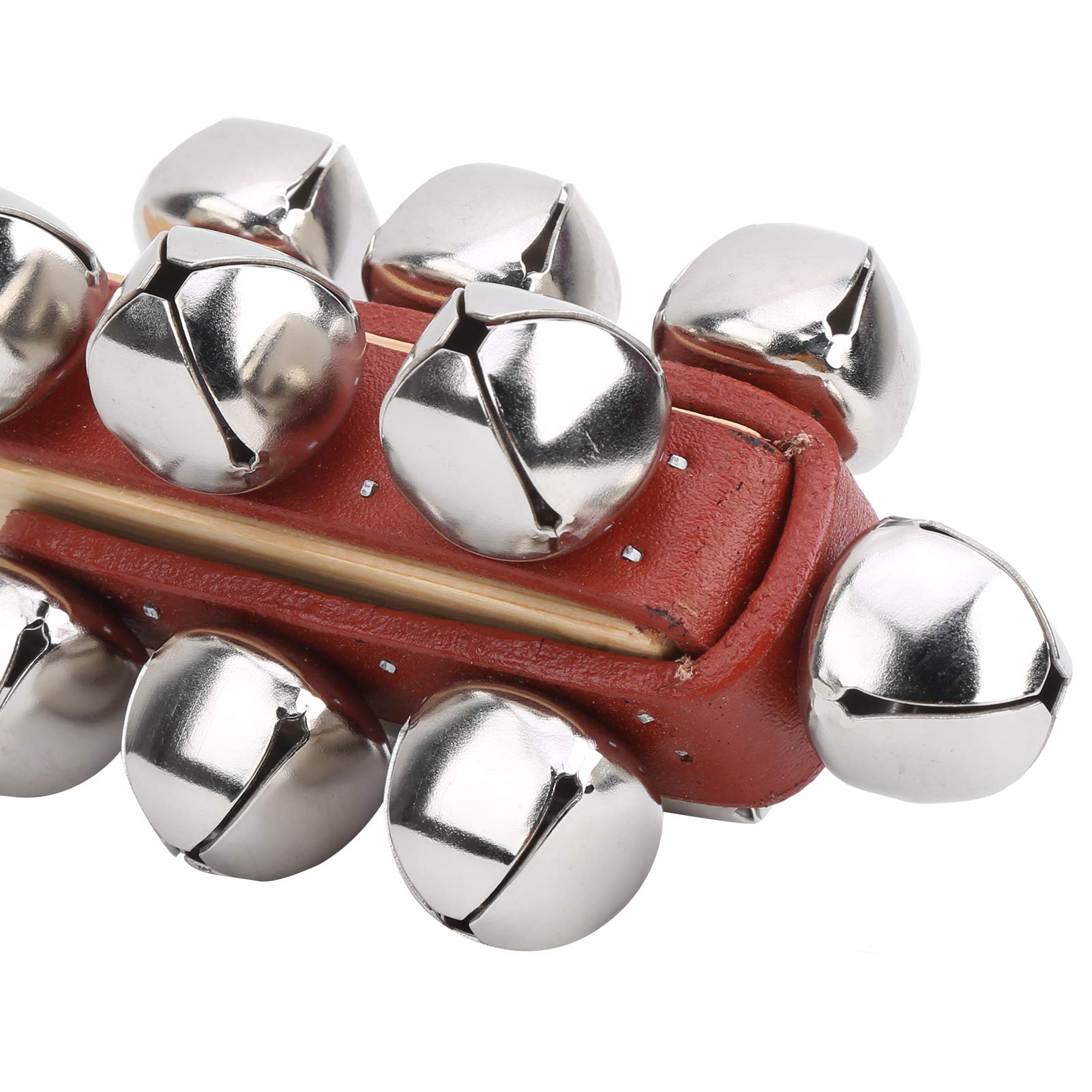 Sleigh Bell Stick, Jingles Bells, Smooth Durable Convenient for Dancing Beginners Concerts Parties