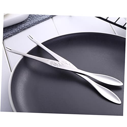 Housoutil 6pcs 304 Nutcracker Tool Stainless Steel Spoon Metal Cooking Spoon Crab Tool Set Crab Leg Tools Lobster Tools Crab Fork Crab Eatting Tool Seafood Needle Peeling Machine Seafood Aub