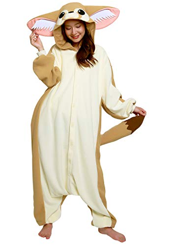 SAZAC Fennec Fox Kigurumi - Onesie Jumpsuit Halloween Costume (X-Large)