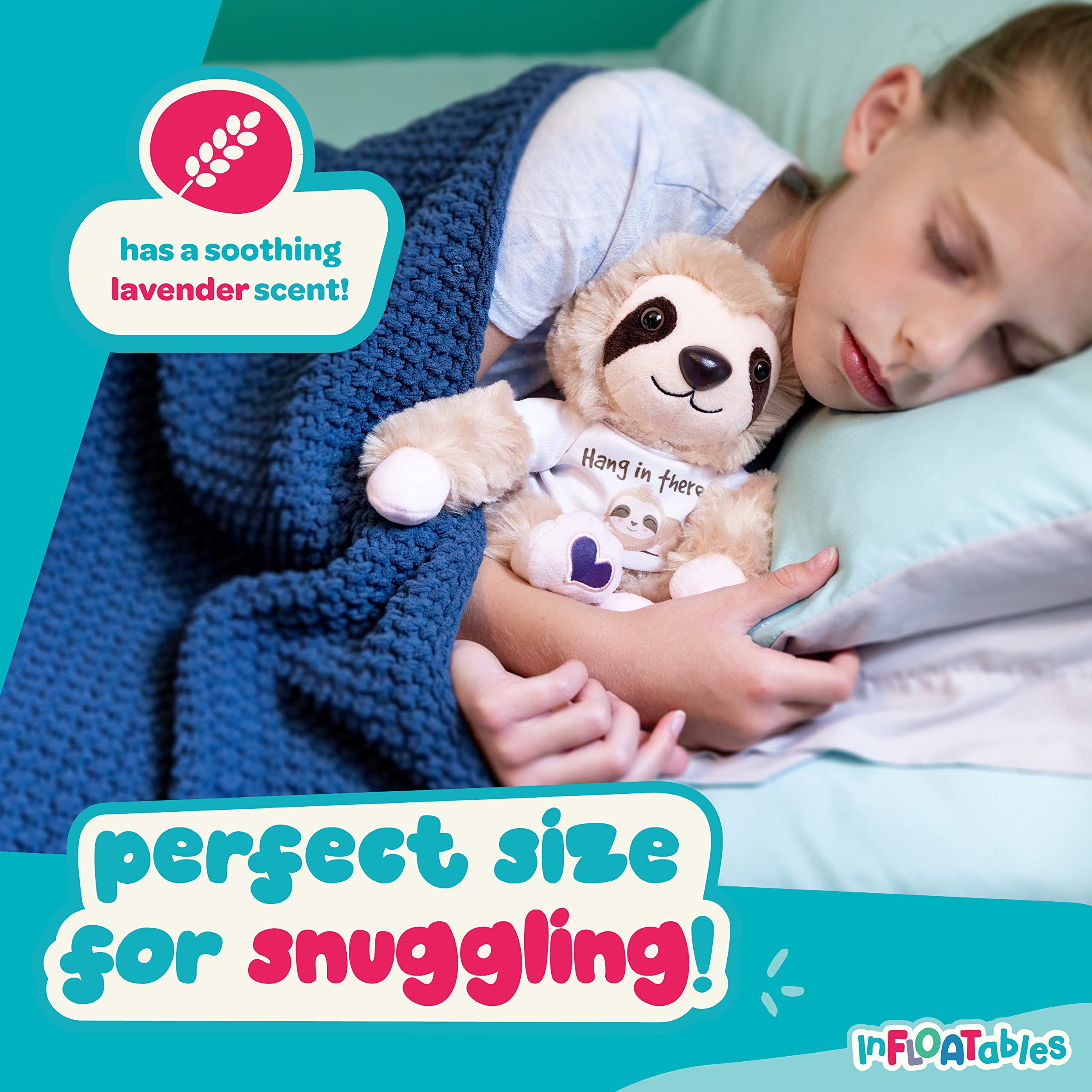 Sloth - ThermaPals - Warmy Stuffed Animal for Microwave - Weighted microwavable Stuffed Animal Lavender - Sloth Heated Stuffed Animal - Heated Stuffed Animals for Babies