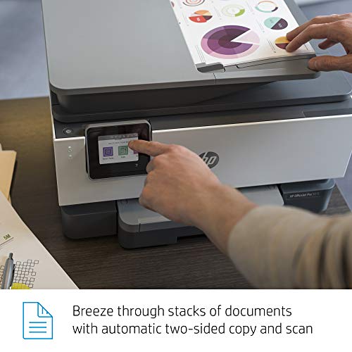 HP OfficeJet Pro 9015 All-in-One Wireless Color Printer, with Smart Home Office Productivity, HP Instant Ink, Works with Alexa (1KR42A)