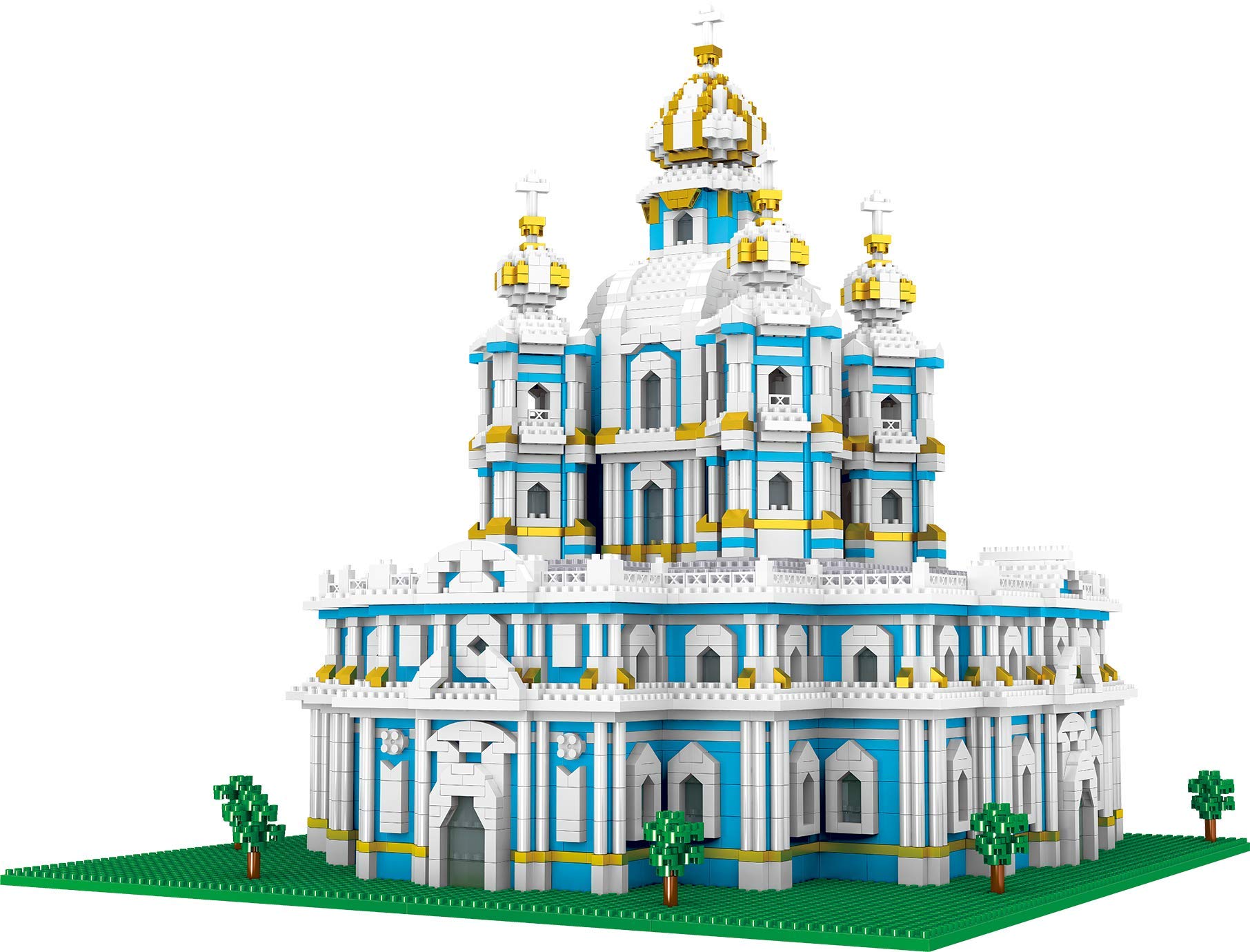 SEMKY Micro Mini Blocks Smolny Cathedral Famous Landmark Model Set,(3750Pieces) -Building and Architecture Toys Gifts for Kid and Adult