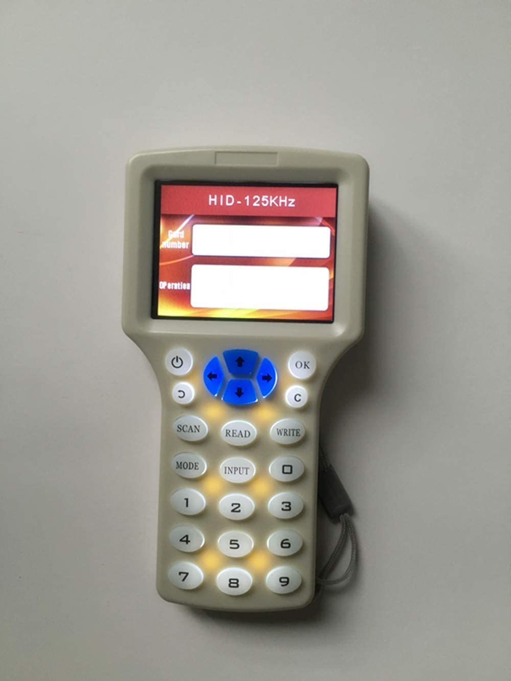 DeleNd RFID Copier Writer Readers Key Copier Duplicator English 10 Frequency Programmer for IC ID Cards/Key Fob and 13.56mhz UID Key, White, 300CD