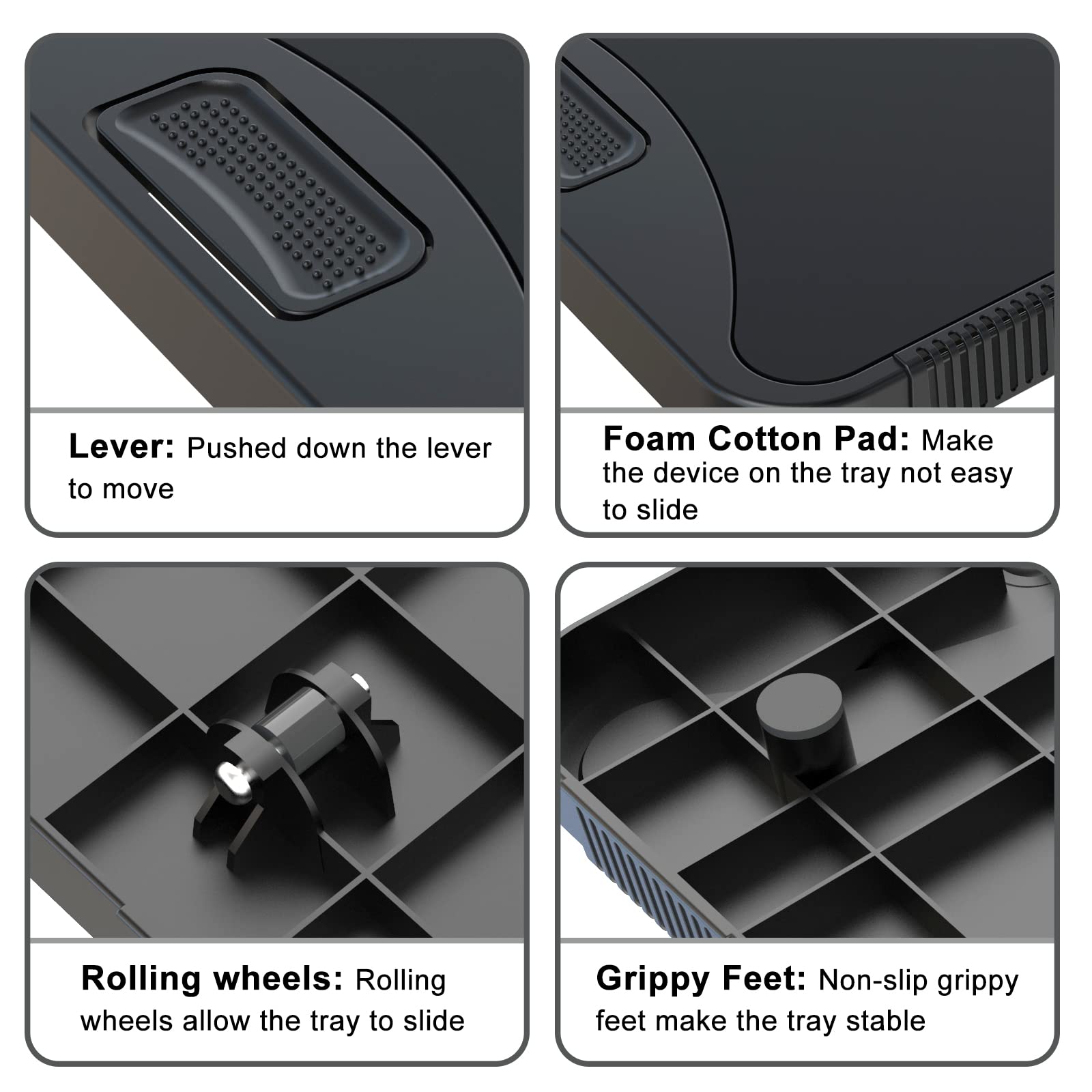 BVN Rolling Tray Appliance Slider: Sliding Tray for Coffee Maker, Coffee Maker Slider, Coffee Caddy, Coffee Pot Slider for Counter, Kitchen Appliances Blender Toaster Air Fryer Food Processors Mixer