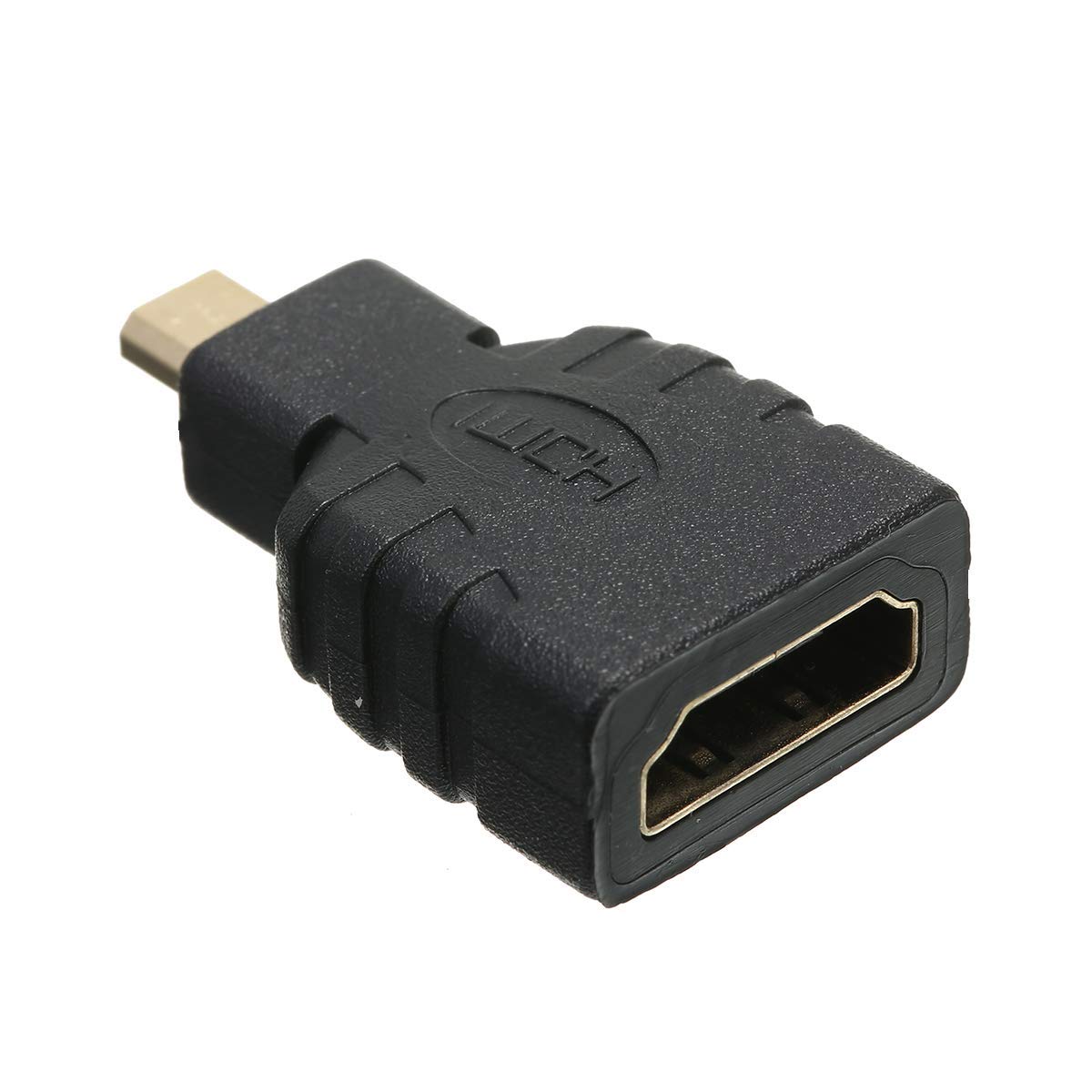 NEORTX Micro HDMI Adapter, Male to Female, HDMI Type-D to Type-A, 1080P Full HD Video, Gold Plated Connectors, Compatible with Laptops, Camcorders, Cameras, Tablets