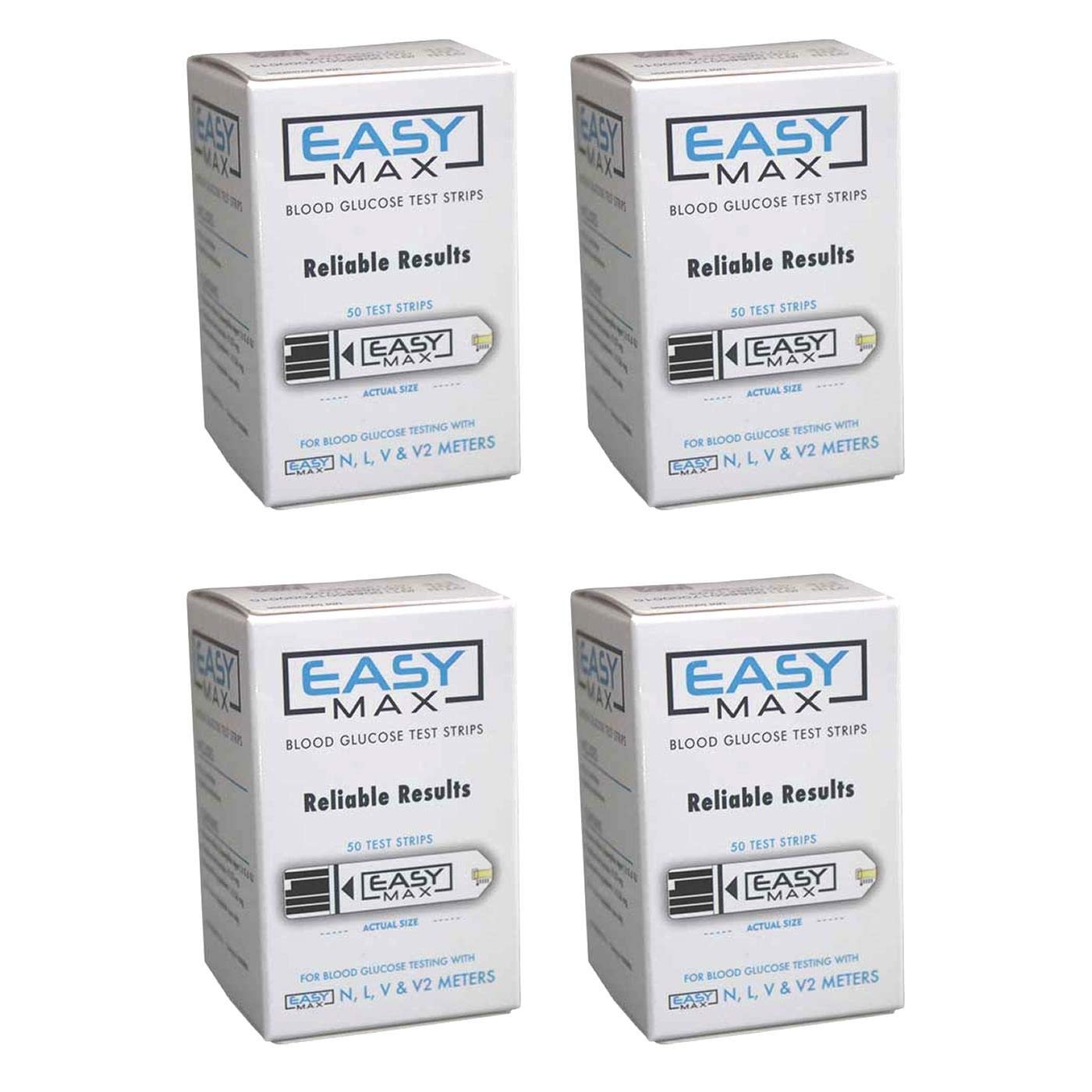 EasyMax Test Strips 200 count- 4 boxes of 50