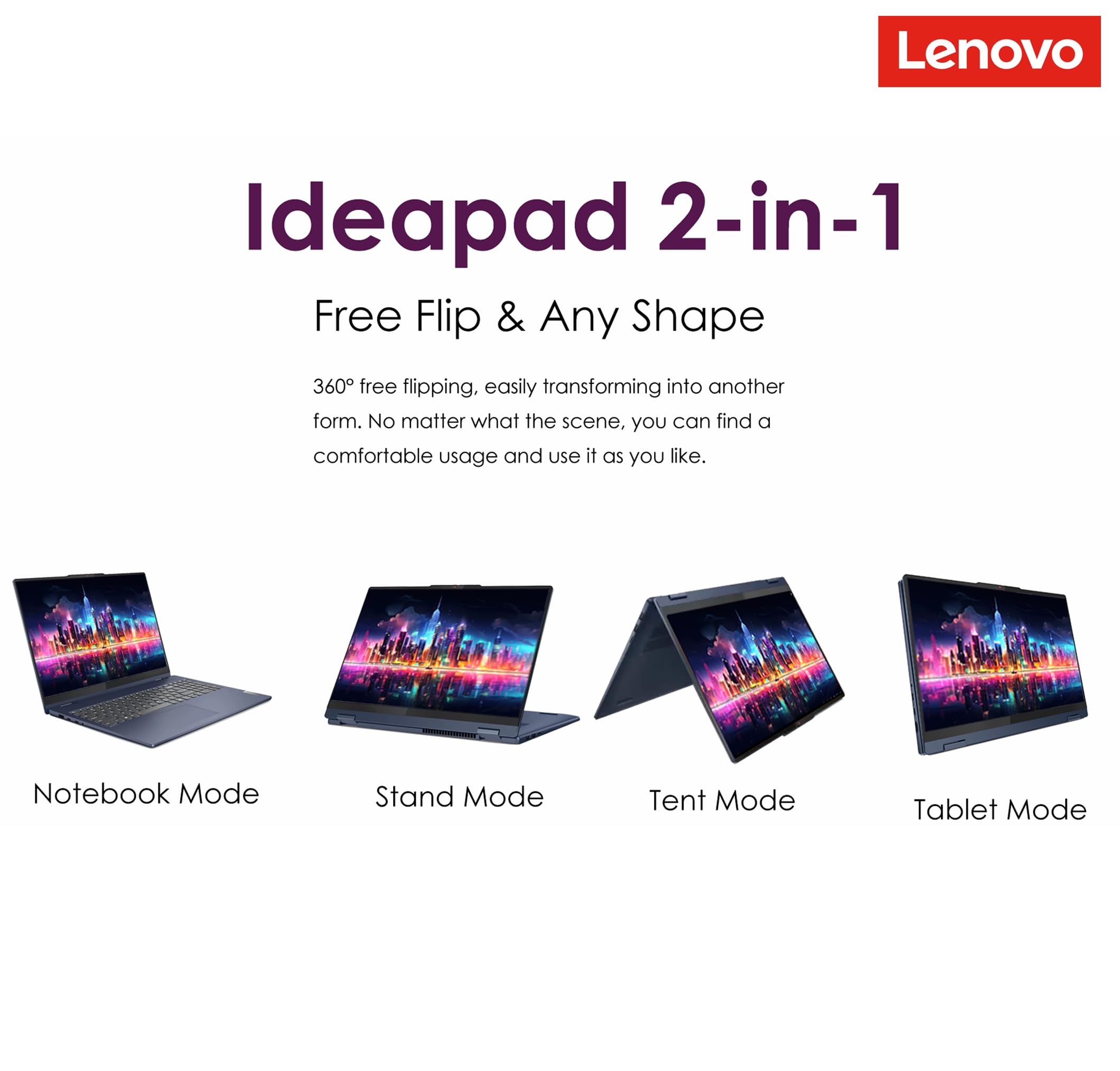 Lenovo IdeaPad Flex 5 2-in-1 Laptop, 14" FHD IPS 16:10 (1920 x 1200) Touchscreen, AMD Ryzen 5 5500U, 16GB RAM, 1TB PCIe SSD, Wi-Fi 6, Webcam, Fingerprint, Digital Pen, w/Mouse Pad