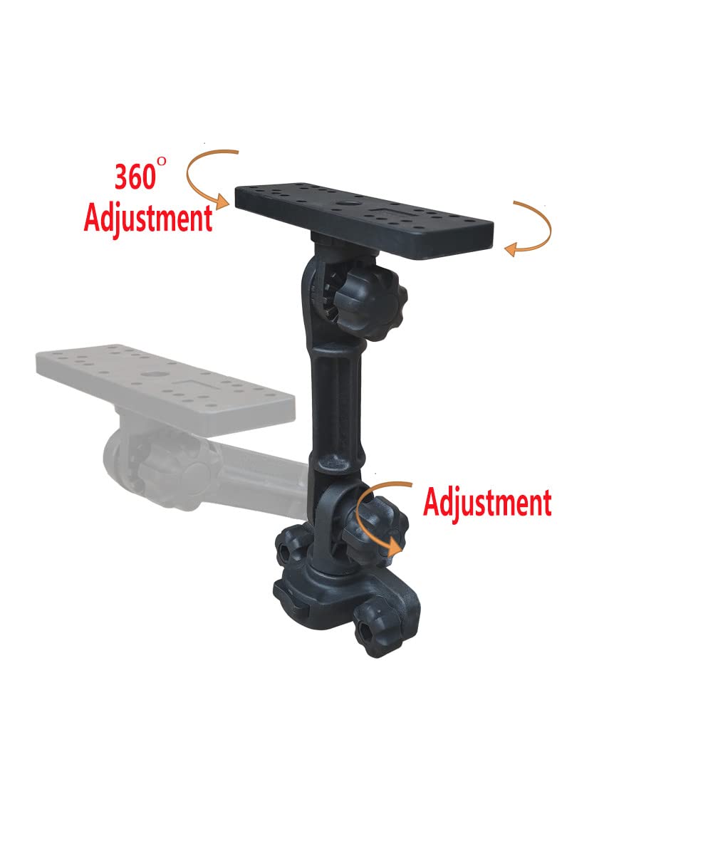 Brocraft Universal Electronic Mount for Boat Gunnel Track Mount/Fish Finder Mount for Versatrack Track, Lund Sport Track,Ranger Track System/Electronics Mount with Boat Gunnel Track Mount
