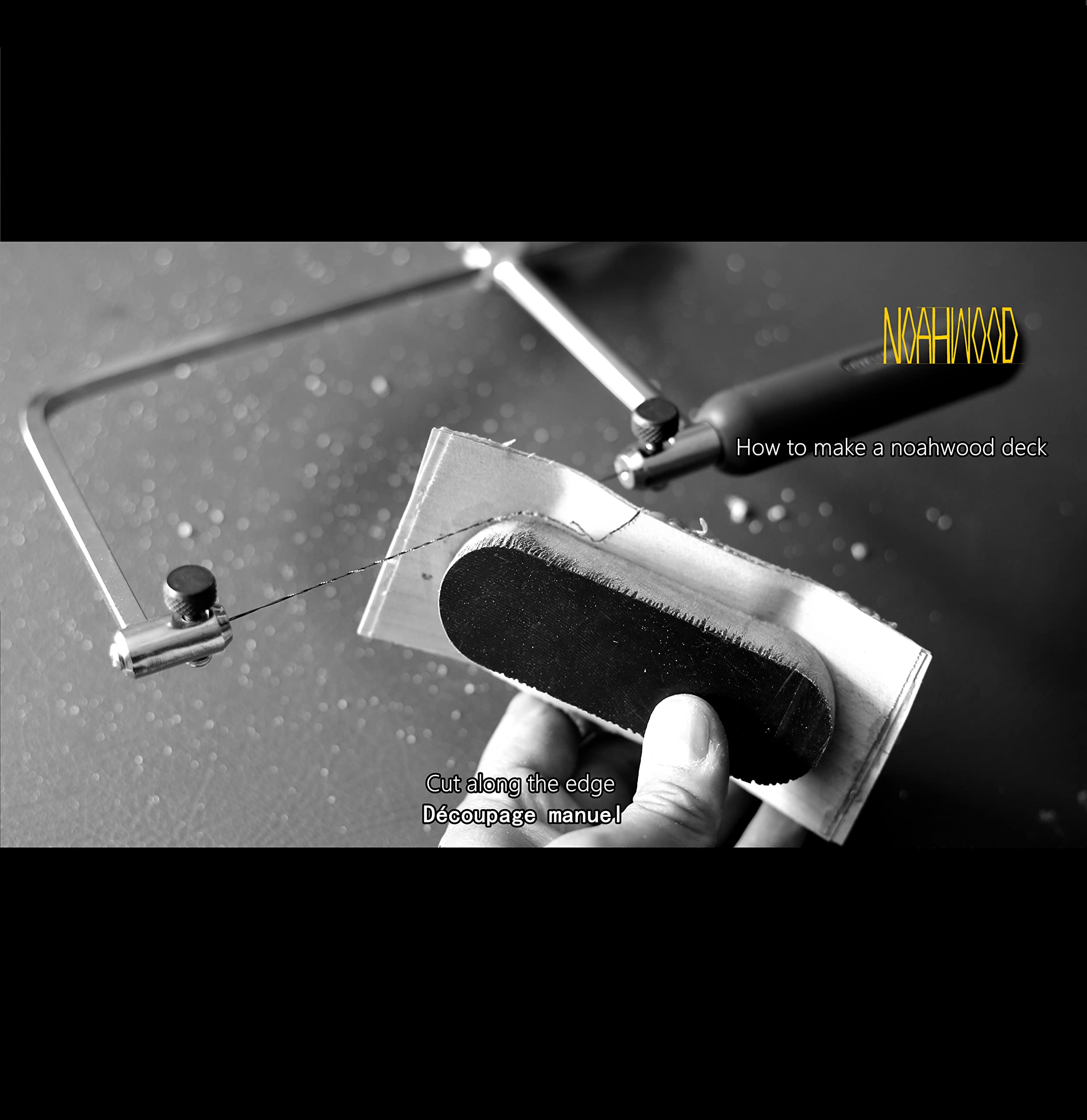 NOAHWOOD Wooden Fingerboard Complete NW8.0 360flip King of Finger Deck+ NW3.0 King Trucks Silvery +NW3.0 Black Wheels (Black Maple, 100x34mm Set)