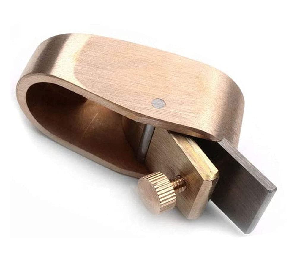 Jiayouy Violin Thumb Planer 16 mm Blade Width Brass Luthier Tool for DIY Violin Viola Violoncello Wooden Instrument Gold