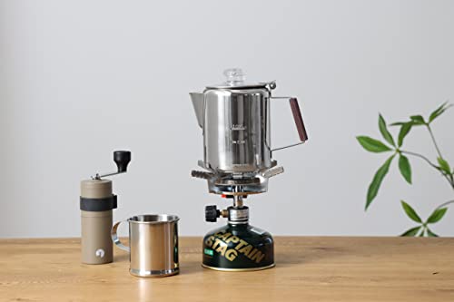 Captain Stag M-1225 18-8 Stainless Steel Percolator 3 Cup
