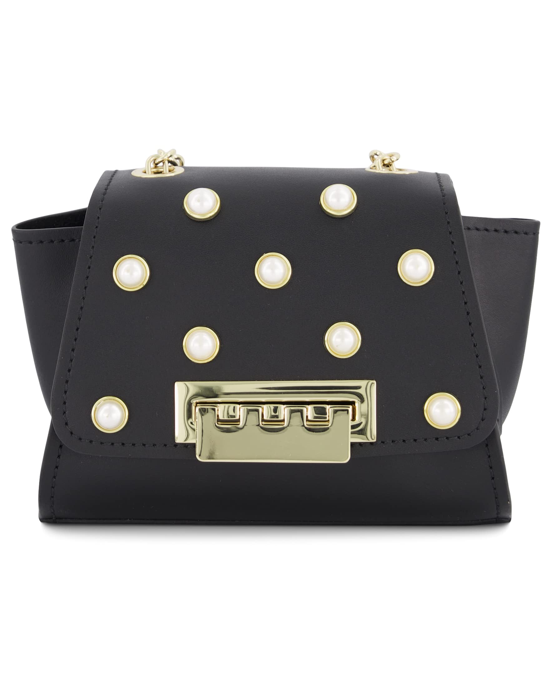 ZAC Zac Posen Eartha Mini Chain Crossbody Bag-Pearl Lady, Black