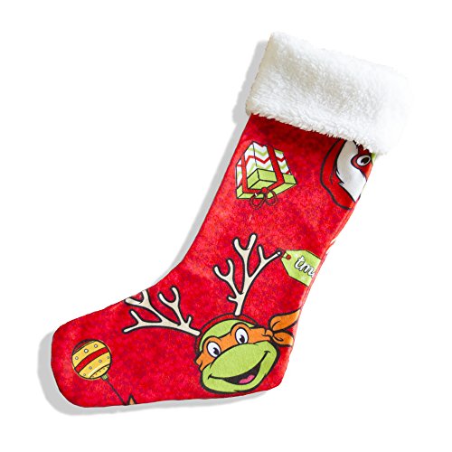 Teenage Mutant Ninja Turtles Christmas Fabric, 100% Synthetic Pongee, Red, 59/60" Wide, Digital Fabric by the Yard