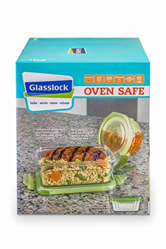 Tempered Glasslock Storage Containers 20pc set Green Lids Microwave & Oven Safe Airtight Anti Spill Proof