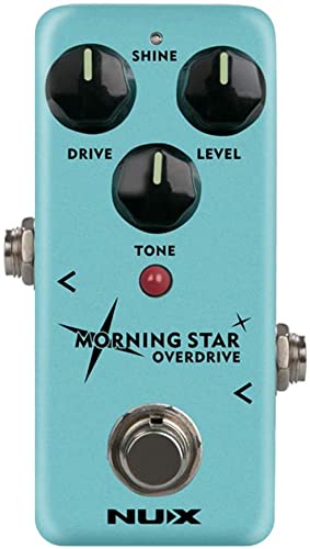 Briskdrop NUX Morning Star Overdrive Guitar Effect Pedal Bundle with 2 MXR Patch Cables