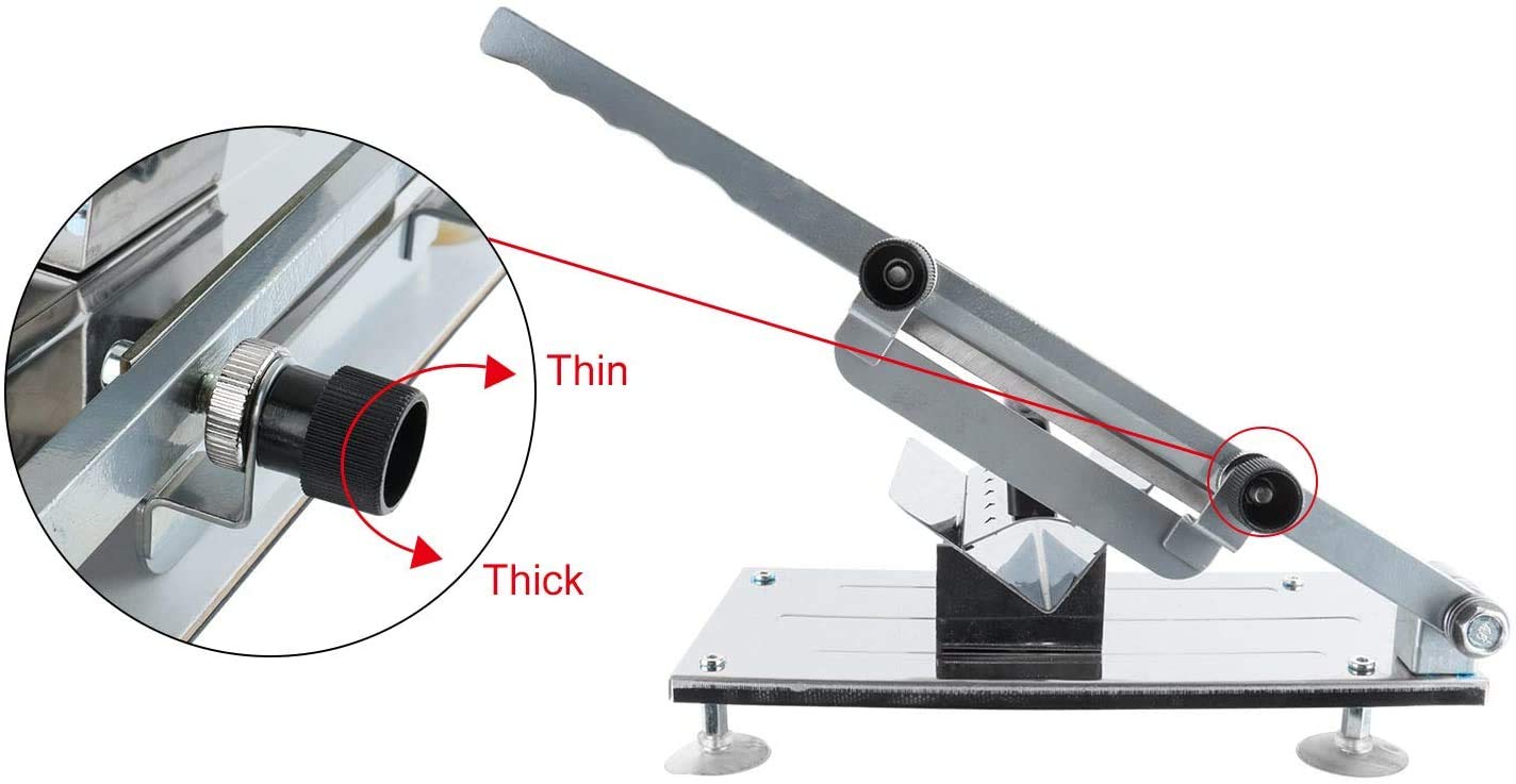 HYDDNice Meat Slicer Stainless Manual Meat Cutter Slicing Machine RollMeat Slicer Vegetable Meat Cheese Food Slicer Meat Cleavers for Home Kitche