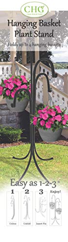 Classic Home and Garden H18003 Four-arm Plant Stand, Black