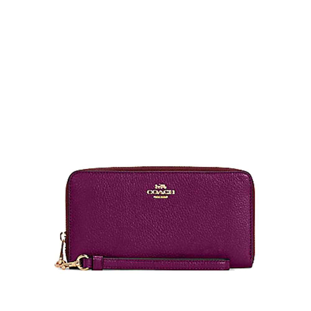 COACH Long Zip Around Wallet Style No. C4451 Dark Magenta