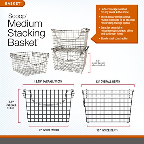 Spectrum Diversified Scoop Stacking Storage Basket,