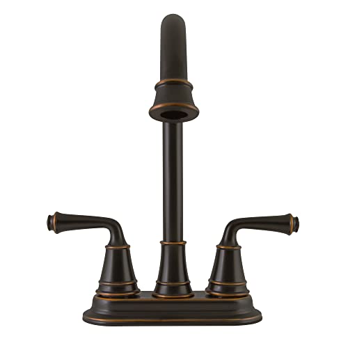 Design House 524777 Eden 2-Handle Bar Faucet with 4-inch Center Mount, 9.1"x10.75" x7.3", Oil Rubbed Bronze
