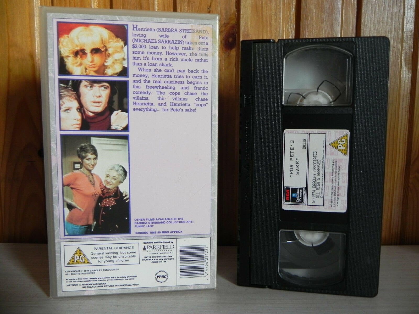 For Pete's Sake - Columbia Pictures- Frantic Comedy - Barbra Streisand - Pal VHS