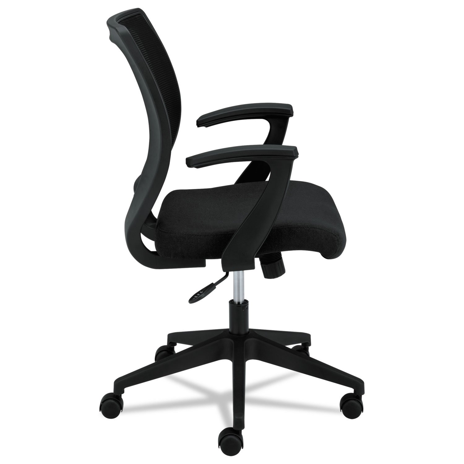 HON VL521VA10 VL521 Series Mid-Back Work Chair, Mesh Back, Fabric Seat, Black