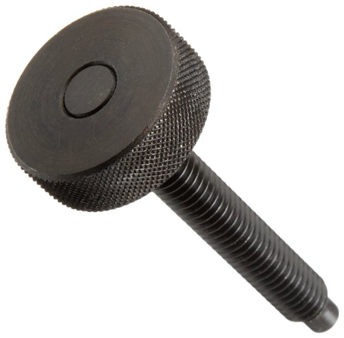 TE-CO 43812 Dog Point Knurled Head Screw Black Oxide, 3/8-16 Thread x 2-1/2" Lg (2-Pack)