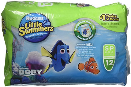 Huggies Little Swimmers Disposable Swim Diapers, Small, 12-Count (Pack of 2)
