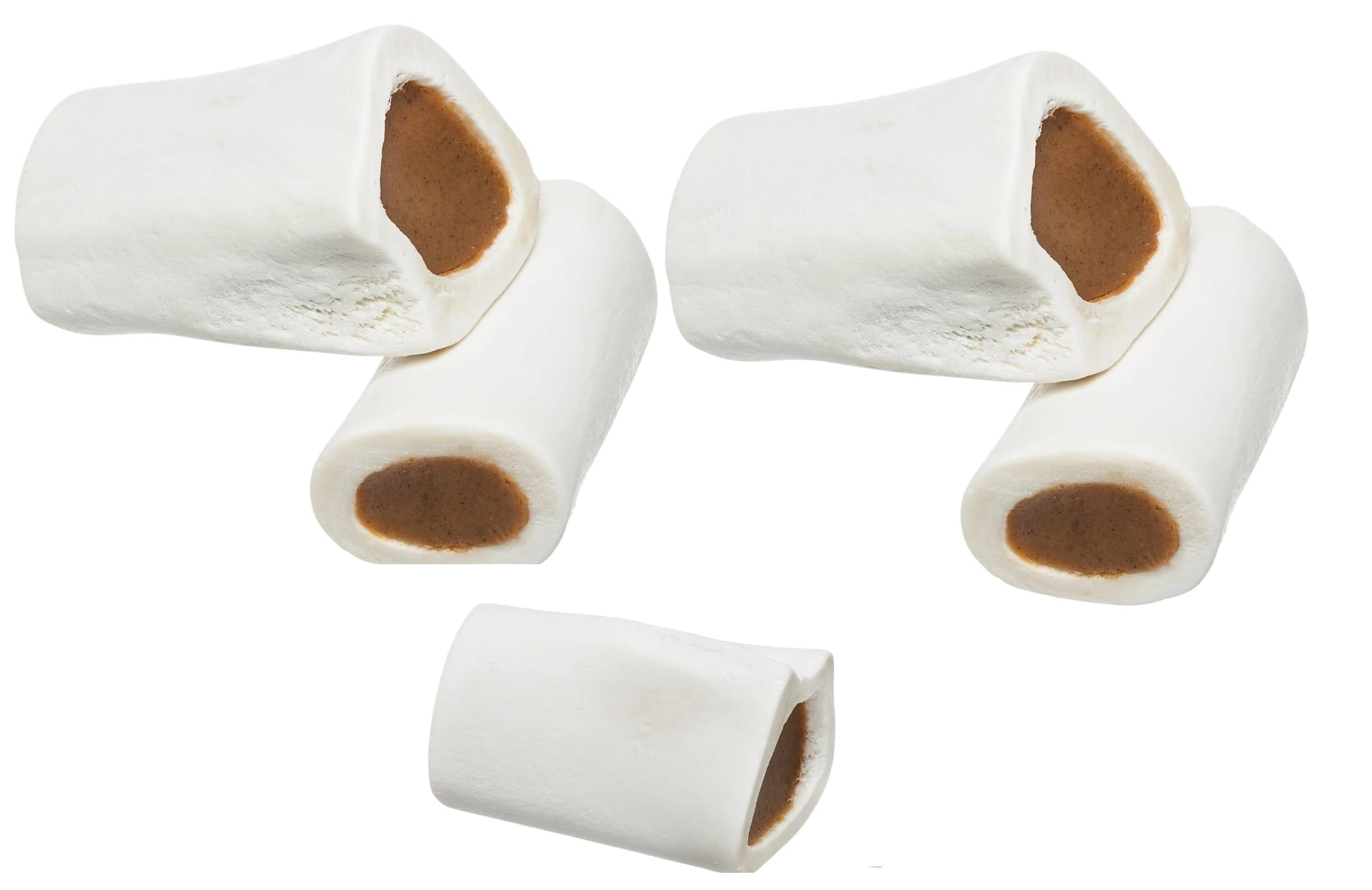 MPP Stuffed Bully Shin Bones 4 Inch Refillable Nutritious Hard Dog Dental Care Chews (2 Bones)