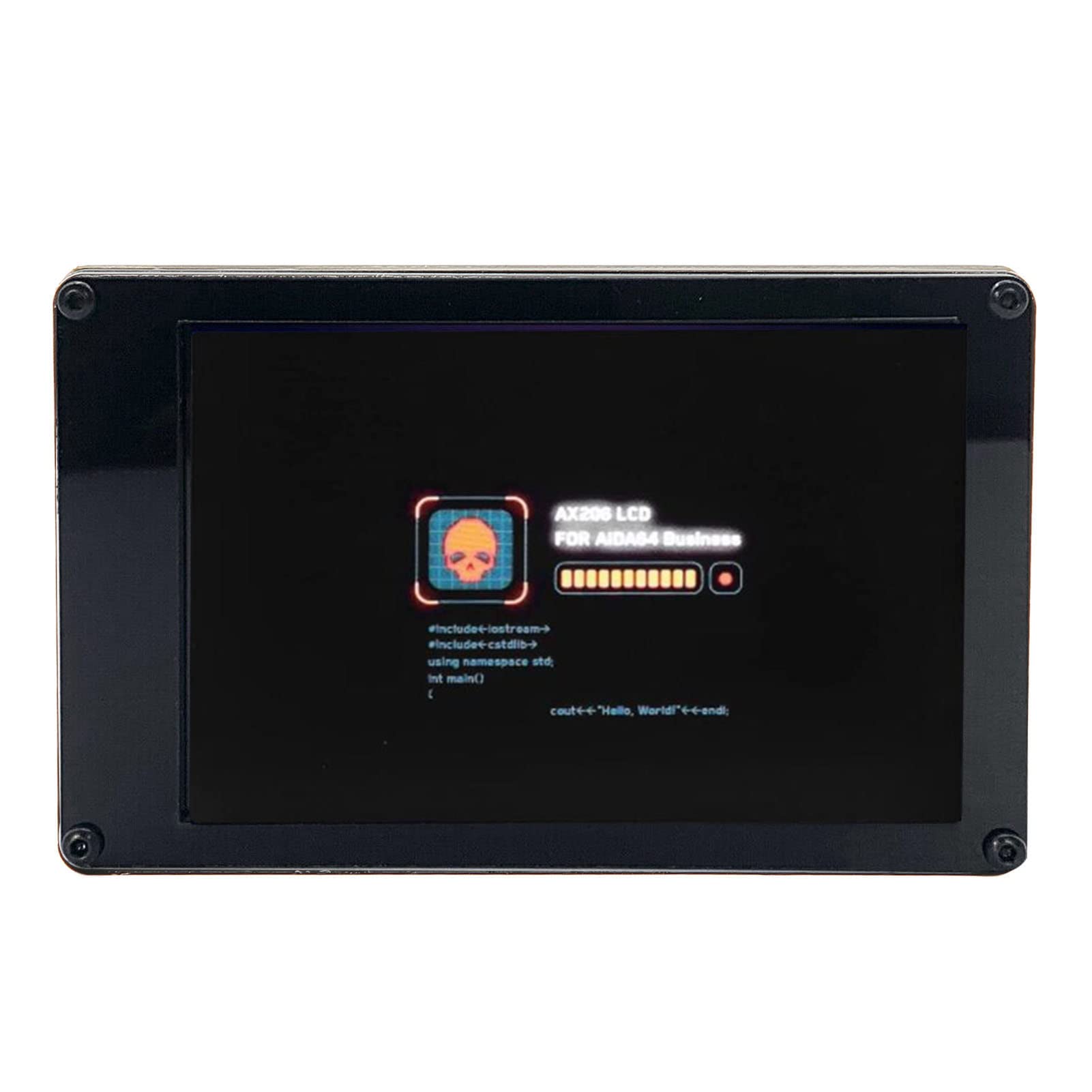 DAUERHAFT PC Temperature Display, Auto Off Theme Editor Computer Temp Monitor Customizable Layout Dimmable Rotatable IPS Screen 3.5 Inch for Desktop